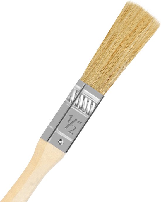 Kurtzy 12,7 mm Verfkwasten (36 Pak) – Professioneel Houten Handvatten ...