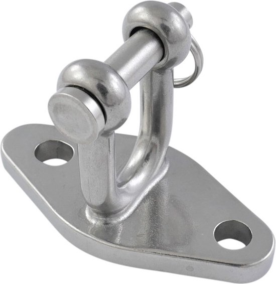 Oogplaat 75 mm met D-sluiting 8 mm RVS-316 | bol