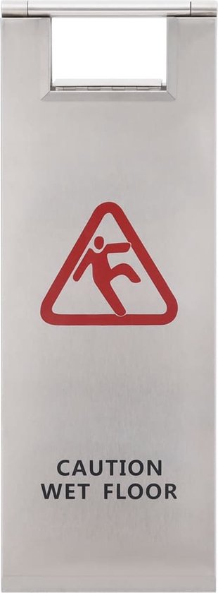 VDXL Waarschuwingsbord natte vloer inklapbaar roestvrij staal | bol.com