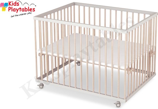 SÄMANN® Baby Box Premium 75x100 Wit-Naturel en in hoogte Verstelbare ...