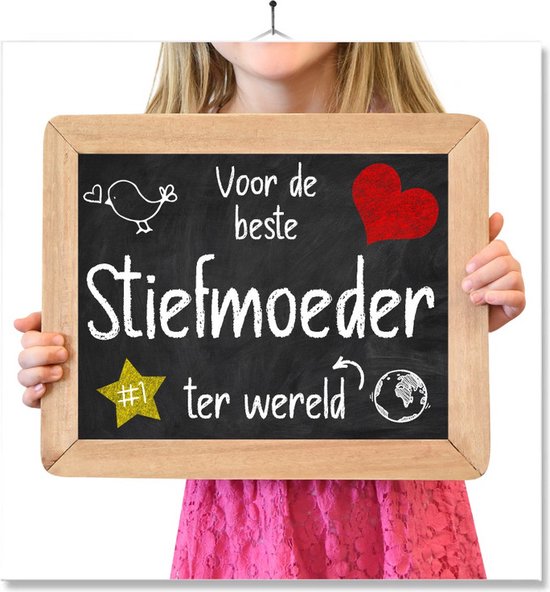 Tegel Met Opdruk | Verjaardag kado | Toilet WC | Voor de beste stiefmoeder ter wereld | bol