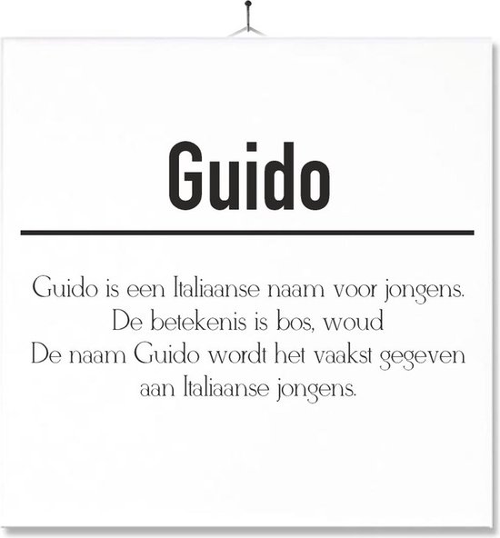 Tegel Met Opdruk | Betekenis | Kado | Cadeau | Met Naam - Guido | bol