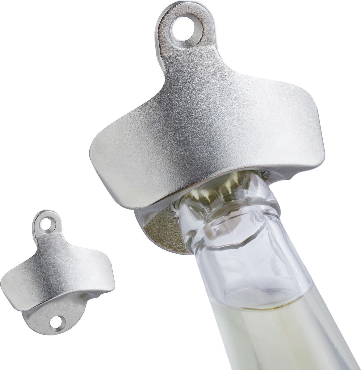 Relaxdays flesopener muur - bieropener - set van 2 - wand flesopener ...