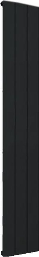 Design radiator verticaal aluminium mat zwart 180x28cm 948 watt ...