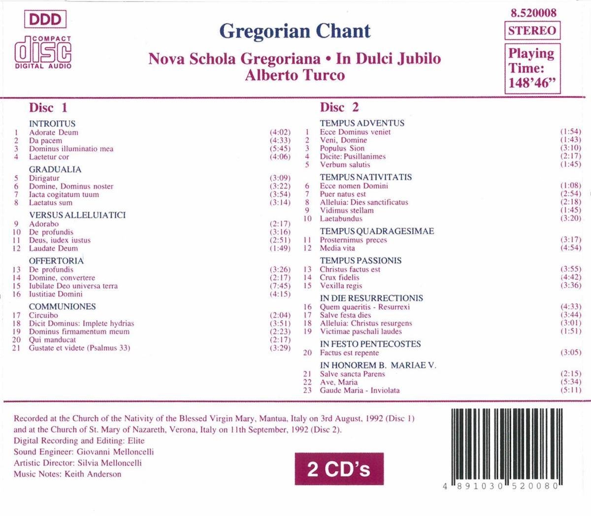 Gregorian Chant, Nova Schola Gregoriana | CD (album) | Muziek | bol.com