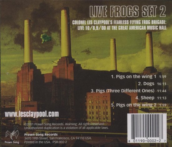 Live Frogs: Set 2, Les Claypool'S Frog Brigade | CD (album) | Muziek ...