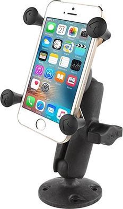 RAM Mount Composite Flat Surface Mount with Universal X-Grip Cell Phone ...