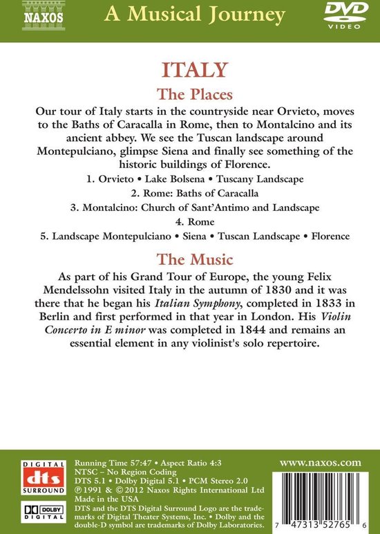 Various Artists - A Musical Journey: Italy (DVD), Richard Edlinger | Muziek | bol