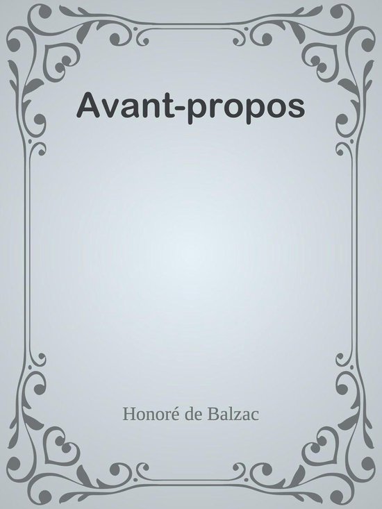 Avant-propos (ebook), Honoré de Balzac | 1230003492451 | Boeken | bol.com
