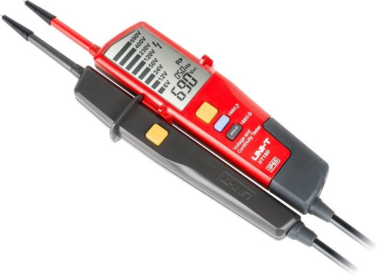 Multimeter spanningsmeter doorgangs- en RCD-test IP65 LCD-display - UNI ...