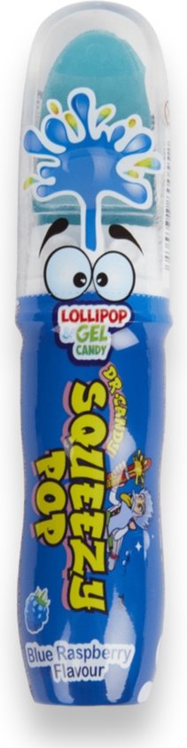 Dr. Candy Squeezy Pop - Lollipop en Gel Snoep in Één - Blauwe Framboos ...