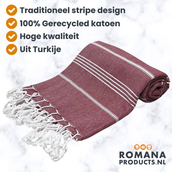 Romana Products Stripe Hamamdoek - Baddoek - Strandlaken - Saunalaken ...