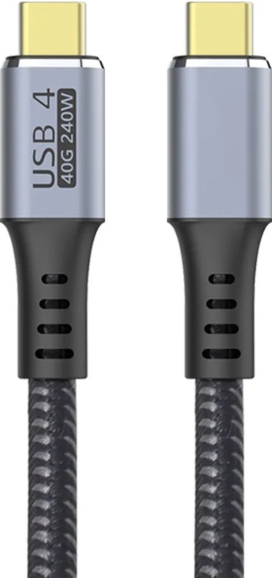 JustValue USB 4 Kabel - Thunderbolt 4 Kabel - USB 4.0 - 1 Meter - VR Bril - 4k 144hz... | bol