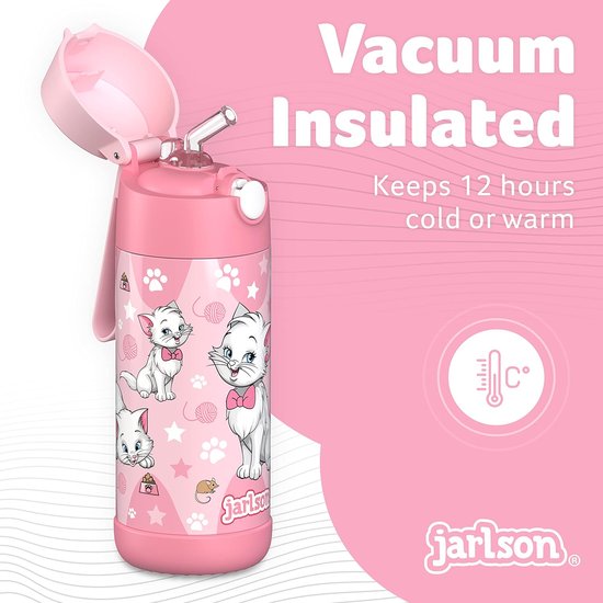 waterfles voor kinderen, drinkfles met rietje kind, BPA-vrij ...