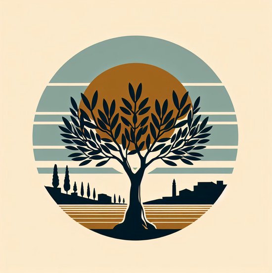 Modern olijfboom schilderij | Contemporary twist on traditional icon ...