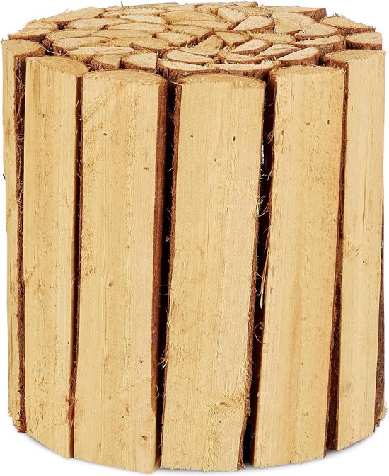 Plantenkruk hout rond natuurlijk - bloempotten plantenbak standaard ...