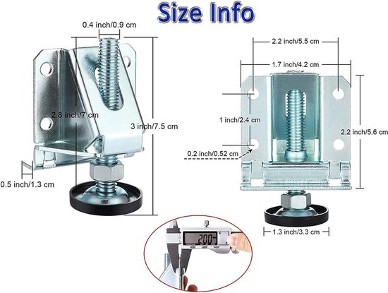 Heavy Duty Adjustable Levelers - 8 Pcs Heavy Duty Furniture Levelers ...