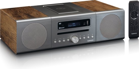 Micro set met DAB FM CD 2x USB Bluetooth QI afstandsbediening Zilver | bol