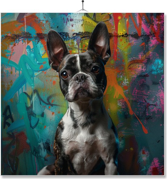 Tegel Met Opdruk | Geschenk | Dier | Graffiti | Boston Terrier | bol