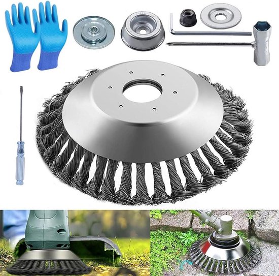 Onkruidborstel 8 inch professioneel - voor bosmaaier - 254 mm boring ...