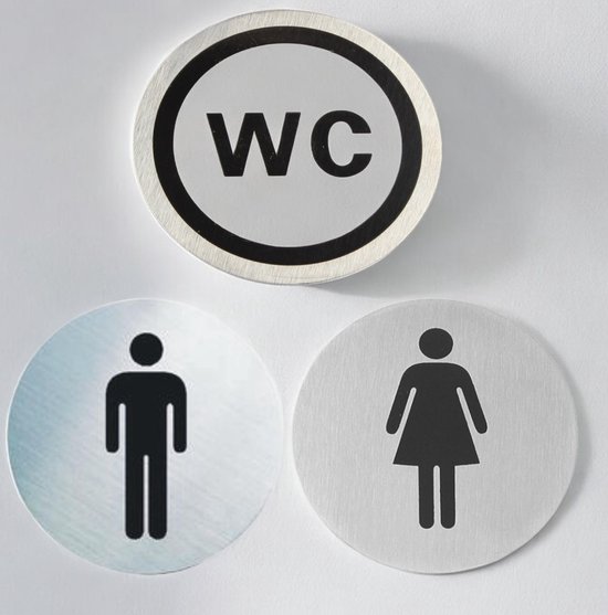 Homeline 3 deurbordjes wc dames & heren | bol