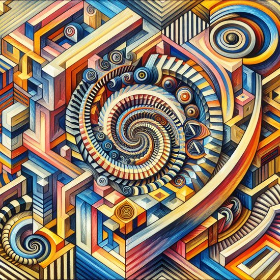 Olieverf escher schilderij | Escher's illusionary world brought to life ...