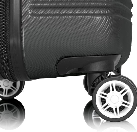 middelgrote koffer | Harde koffer | Materiaal: ABS | Kleur: Zwart ...