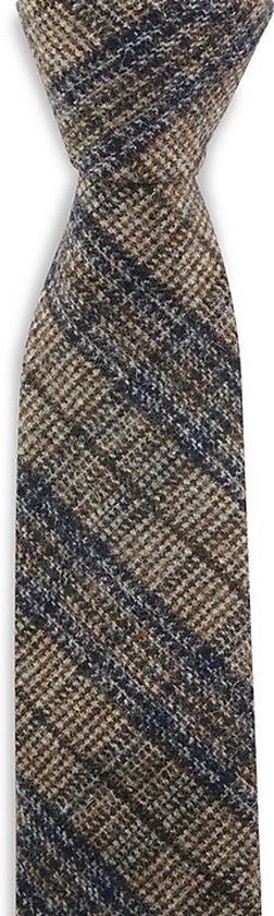 Sir Redman - Stropdassen - stropdas Daniel Tweed - bruin / blauw / wit ...