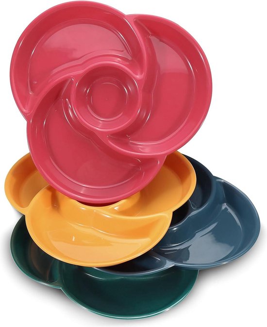 Herbruikbare Divided Serving Tray - 4 stuks - Veggie Tray Appetizer ...