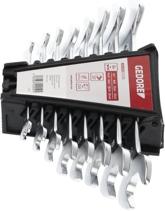 8 Piece SW 6-22 mm Metric Long Wrench Set - Double Spanner Set ...