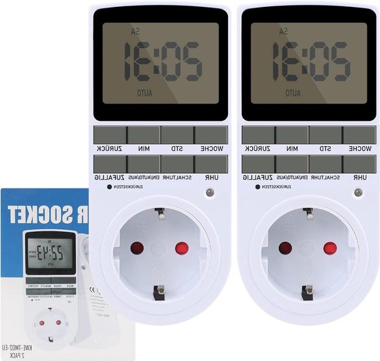 Elektrische timer stopcontact - Digitaal LCD-display - Duits systeem ...