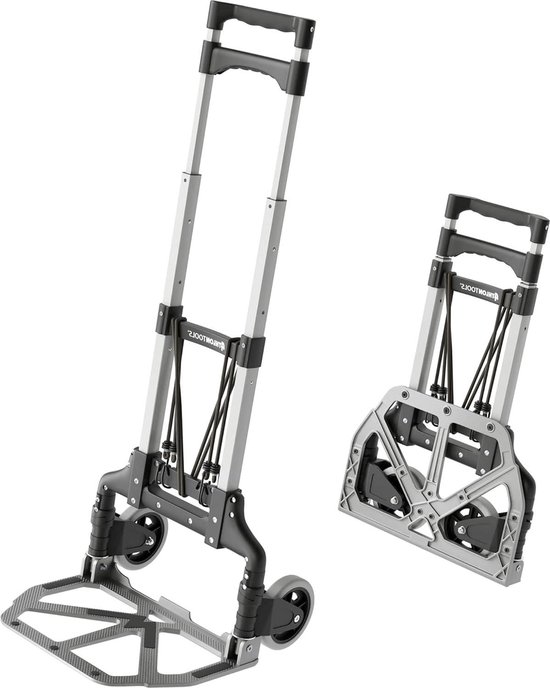 Inklapbare Aluminium Transportwagen met Extra Lange Telescopische ...
