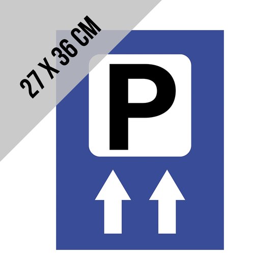 Pictogram/ bord | Parking met pijlen rechtdoor | 27 x 36 cm ...