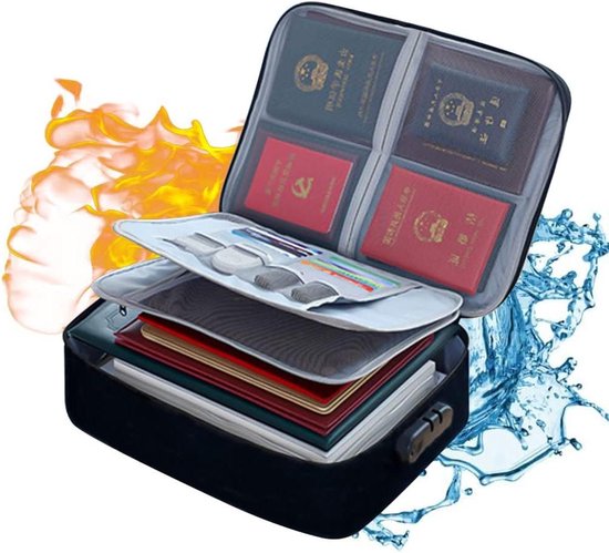 Multi-Layer File Bag - Grote Capaciteit Document Organizer met Slot ...