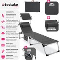 tectake® Ligbed Lorella met zonneluifel - Ligstoel - Zonnebed ...
