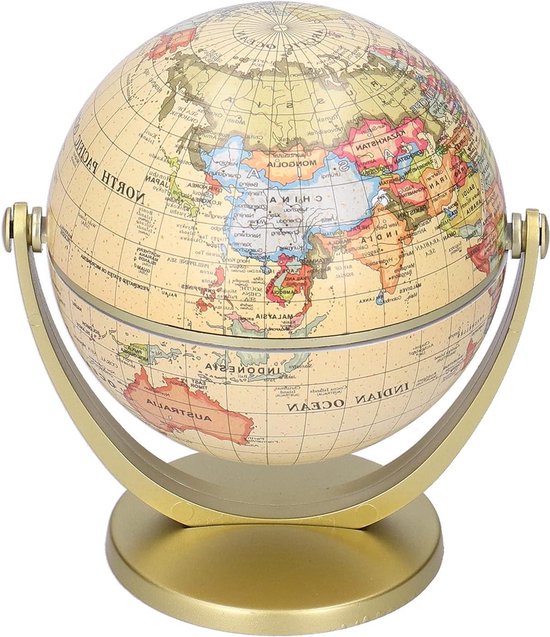 Educatieve Kids Wereldbol - Mini Wereldkaart Globe Vintage Bruin ...