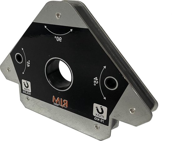 Krachtige lasmagneet 75 kg - magnetische hoek - afmetingen L 198 x H ...