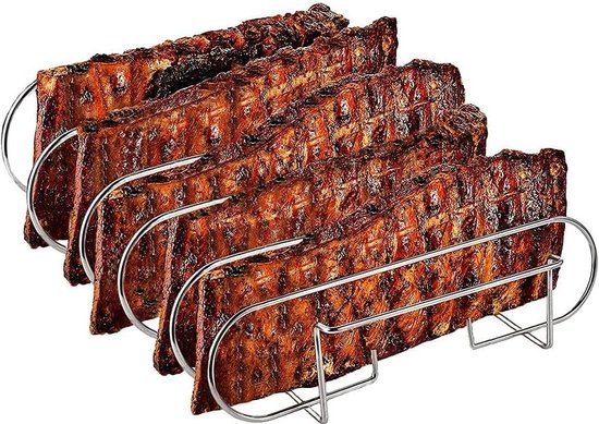 BBQ Rib Holder voor het grillen van Spare Ribs - multifunctioneel en ...