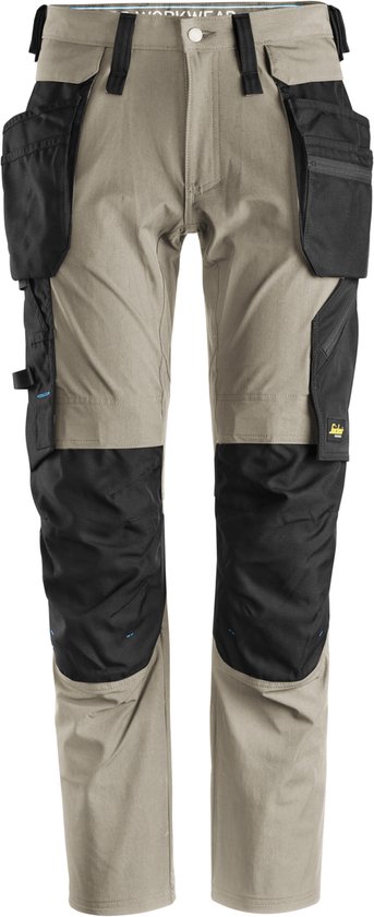 Snickers 6208 LiteWork, Werkbroek+ met afneembare Holsterzakken - Khaki/Zwart - 196 | bol