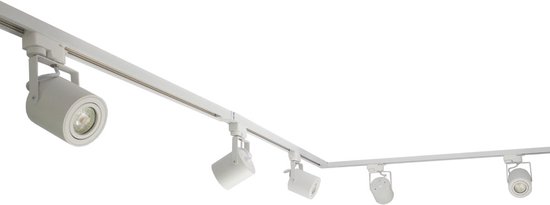 LED 1-fase Rails | Wit | 3 meter | Inclusief 5 railspots | bol