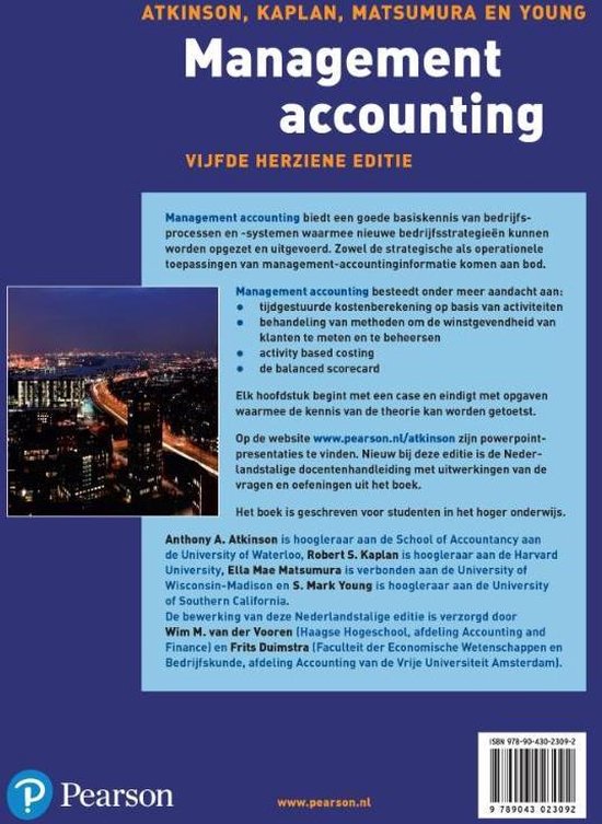 Management Accounting | 9789043023092 | Anthony Atkinson | Boeken | bol
