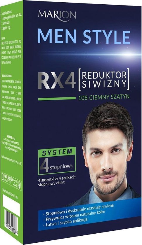 Marion - Men Style Rx4 4 Gradual Siwizny Reducer 108 Dark Robe 4X15Ml ...