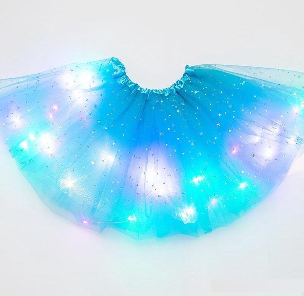 LED - Rokje - Tutu - Groot - Lichtblauw - Met Gekleurde RGB Verlichting ...
