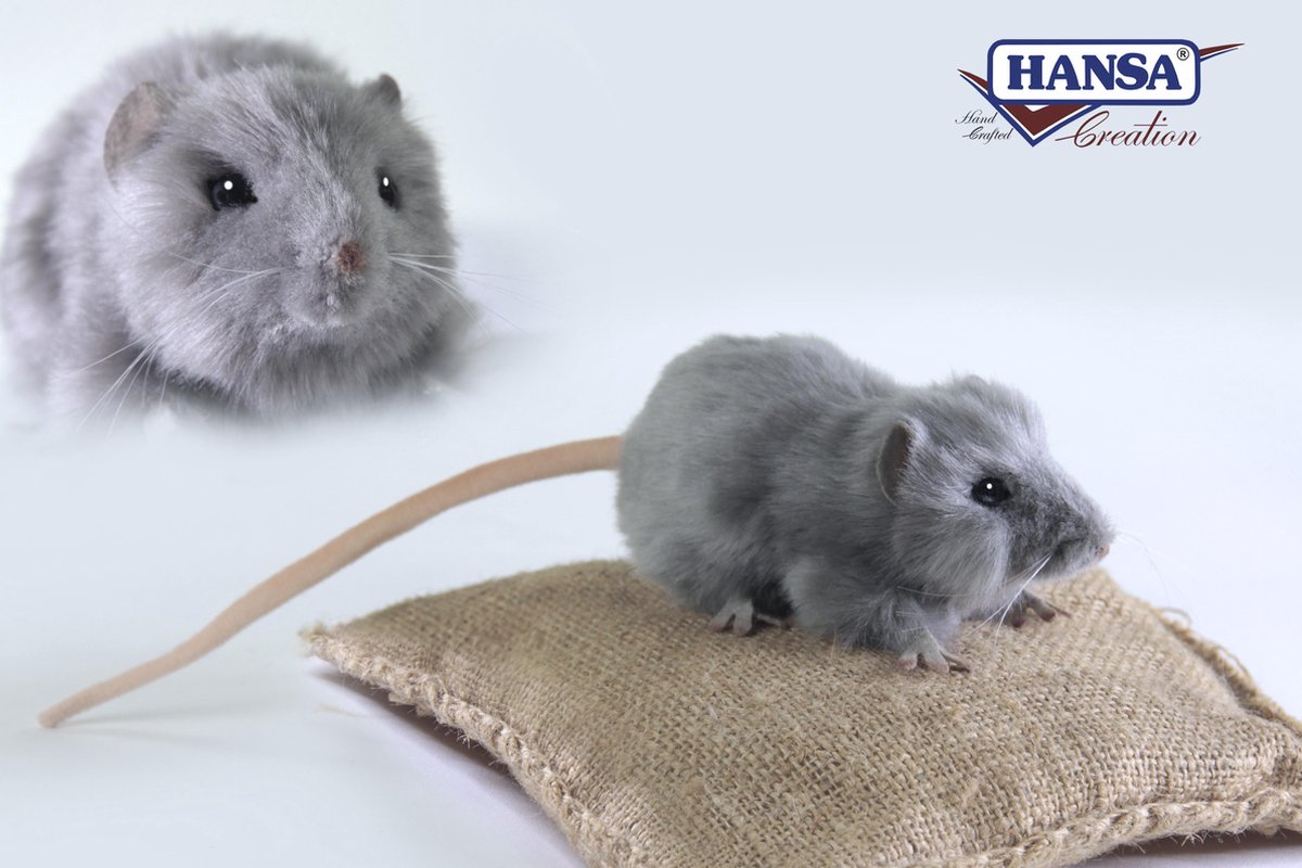 Rat Knuffel grijs, 12 cm, Hansa | bol.com