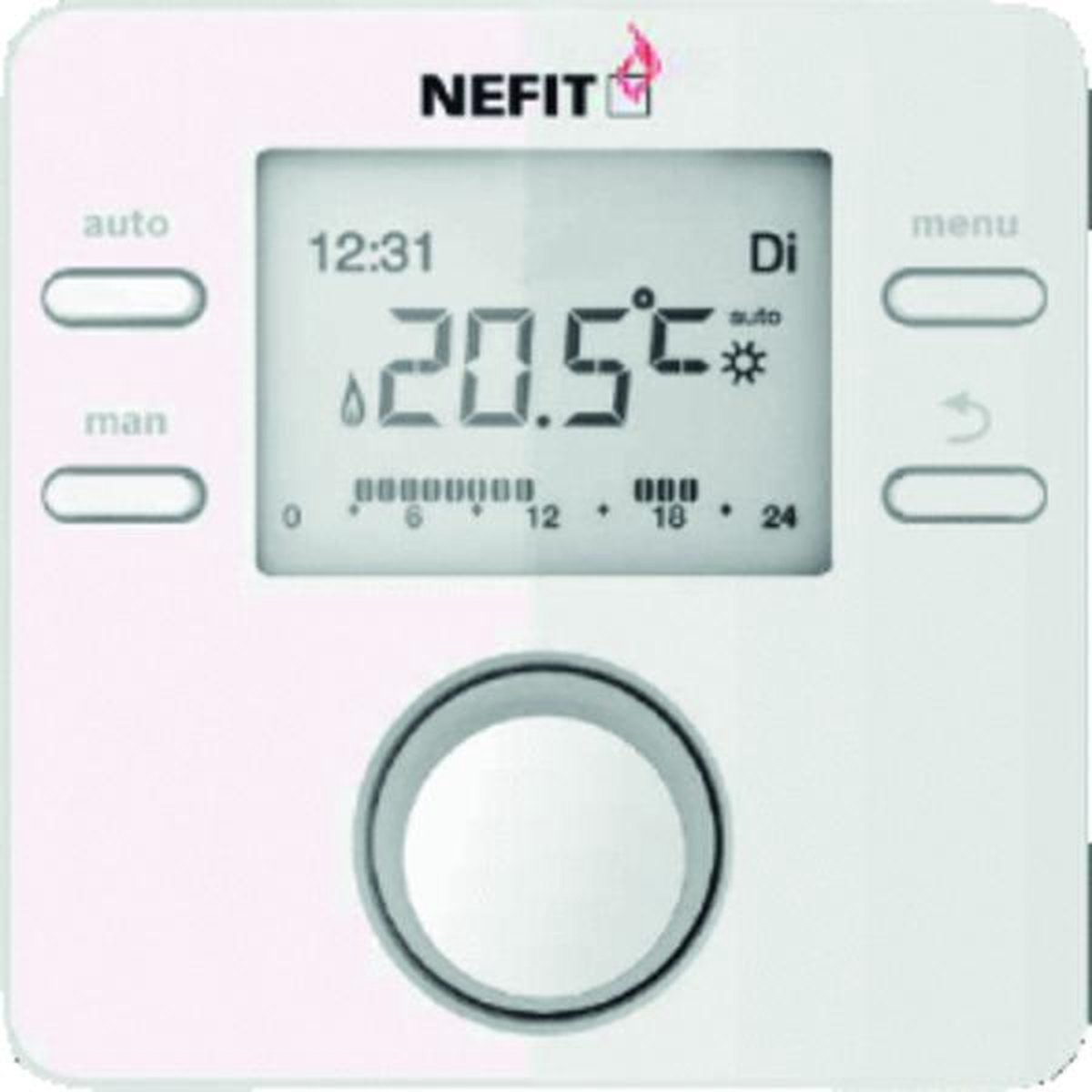 Nefit ModuLine kamerthermostaat met roundagon design Moduline 2050 | bol