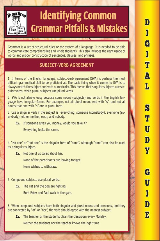 Blokehead Easy Study Guide - Common Grammar Pitfalls & Mistakes ... Blokehead Easy Study Guide - Common Grammar Pitfalls & Mistakes ...