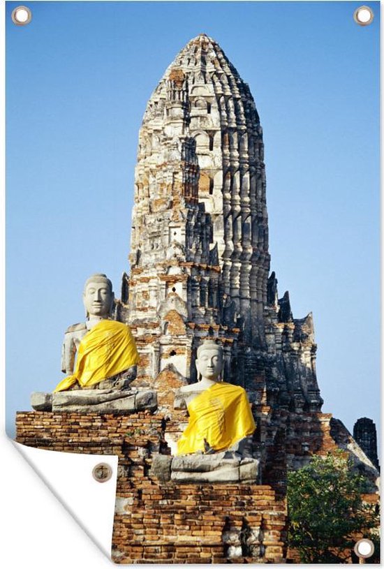 Wat Chai Watthanaram avec Images de Bouddha affiche de jardin toile en ...
