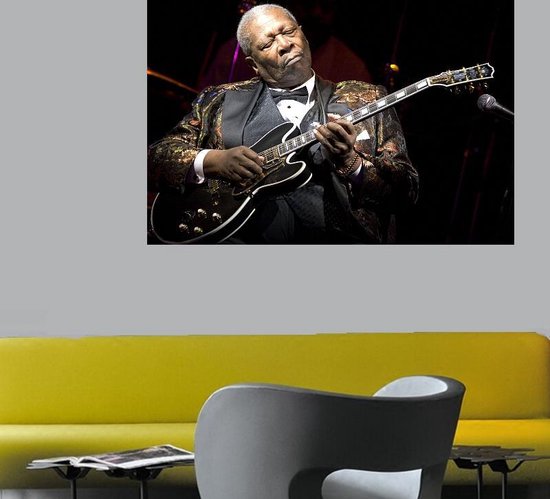 Allernieuwste Canvas Schilderij BB King Bluesgitarist Tribute - Poster ...