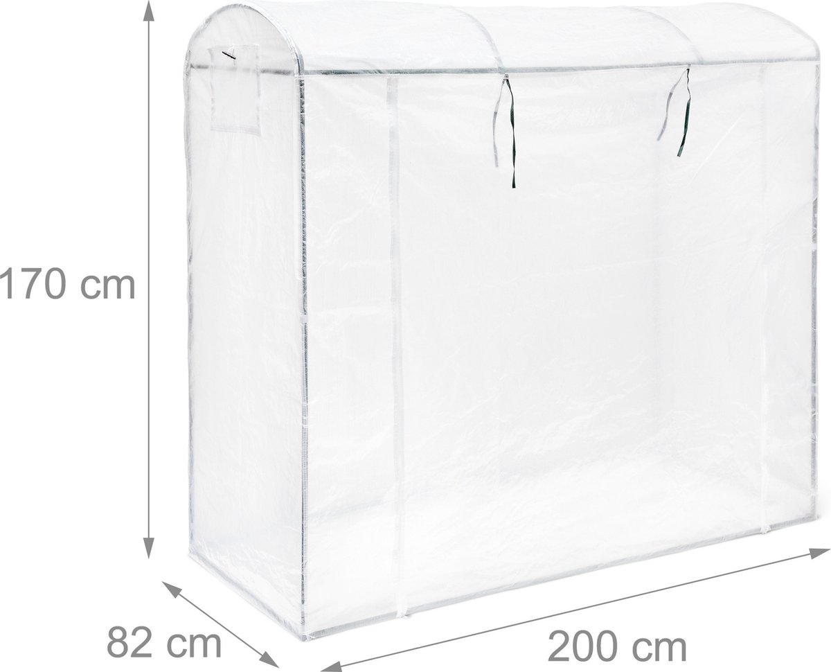 Relaxdays Tomatenkas XL met rond dak - kweekkas voor tomaten - plastic ...