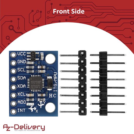 AZDelivery GY-521 MPU-6050 3-Assige Gyroscoop en Versnellingsmeter ...
